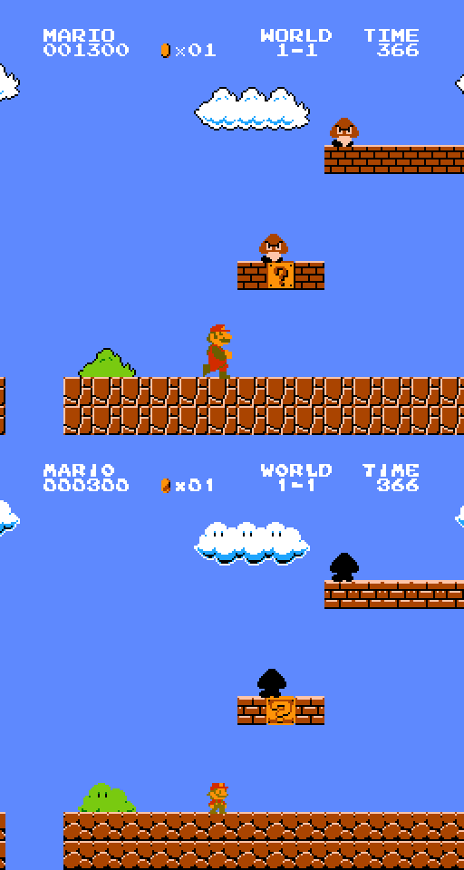 [OC] I remade a screenshot from SMB1 for fun, with the exact same ...